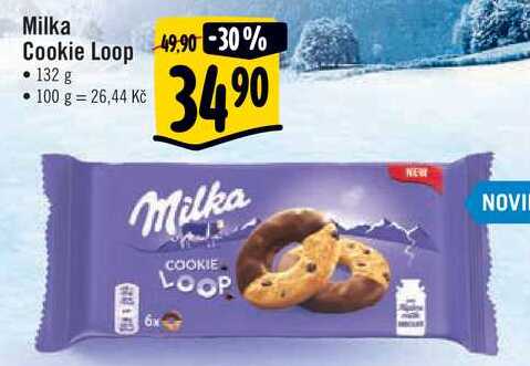 Milka Cookie Loop, 132 g v akci | AkcniCeny.cz