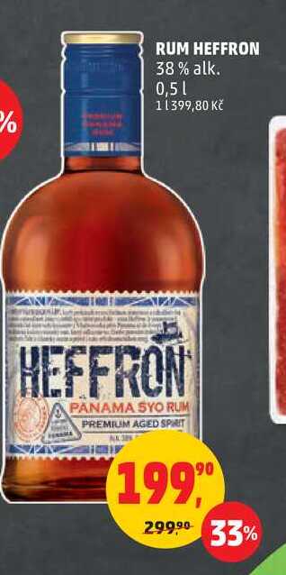 ARCHIV | RUM HEFFRON 38% alk. 0,5l v akci platné do: 9.2.2022 ...