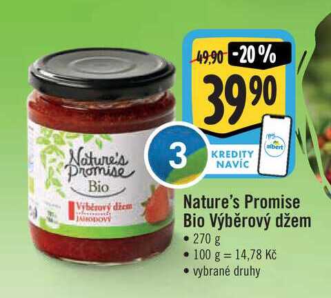 ARCHIV | Nature's Promise Bio Výběrový džem 270 g v akci platné do: 15. ...