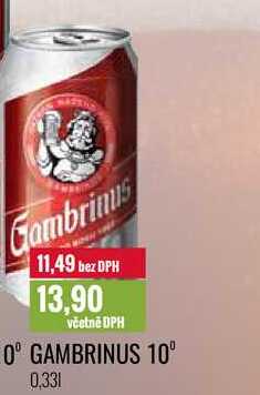 ARCHIV | Gambrims Radegast Rázná 10, Gambrinus Originál 10, 0,5l v akci ...