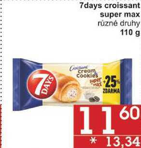 7days croissant super max, 110 g v akci | AkcniCeny.cz
