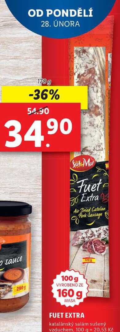 ARCHIV | FUET EXTRA, 170 g v akci platné do: 6.3.2022 | AkcniCeny.cz