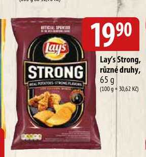 Lay's Strong 65g, vybrané druhy v akci | AkcniCeny.cz
