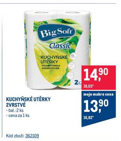 ARCHIV | Big Soft Classic KUCHYŇSKÉ UTĚRKY 2VRSTVÉ 1ks v akci platné do ...