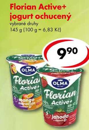 ARCHIV | Florian Active+ jogurt ochucený vybrané druhy, 145 g v akci ...