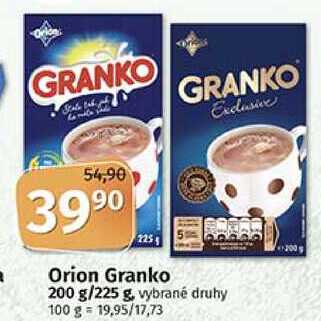Orion Granko 200 g/225 g vybrané druhy v akci | AkcniCeny.cz