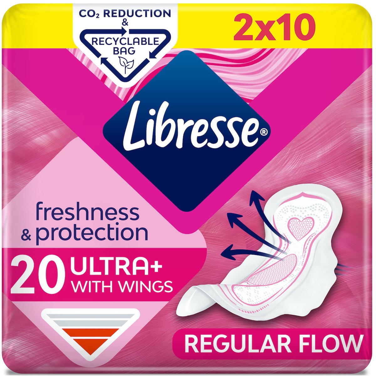 Libresse Ultra Thin Normal Wing duopack 2×10ks v akci | AkcniCeny.cz