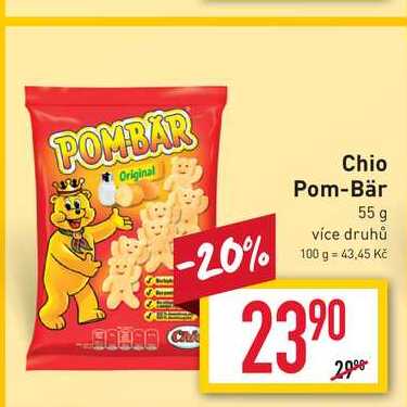 Chio Pom-Bär 55 g více druhů v akci | AkcniCeny.cz