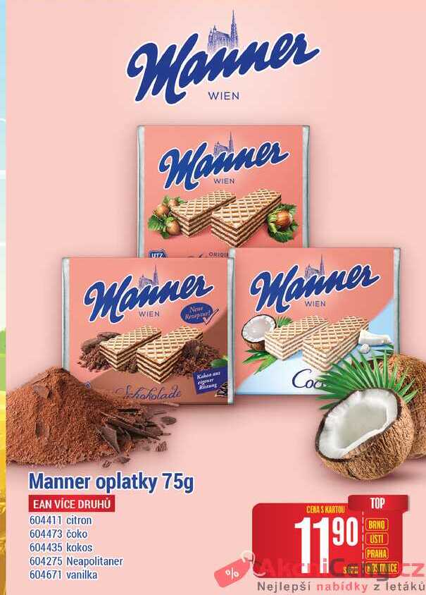 Manner oplatky 75g v akci | AkcniCeny.cz