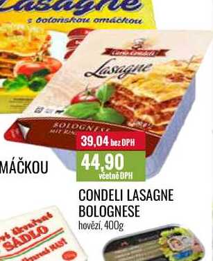 ARCHIV | CARLO CONDELI LASAGNE BOLOGNESE hovězí 400g v akci platné do ...