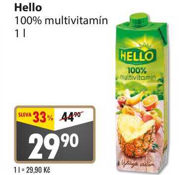 ARCHIV | Hello 100% multivitamín 1l v akci platné do: 19.4.2022 ...