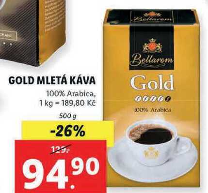GOLD MLETÁ KÁVA, 500 g v akci | AkcniCeny.cz