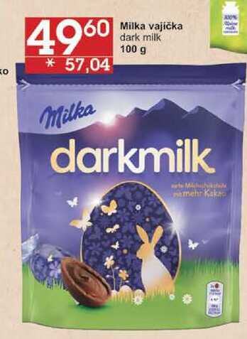 Milka vajíčka dark milk, 100 g v akci | AkcniCeny.cz