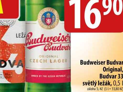 ARCHIV | Budweiser Budvar 33 0,5l v akci platné do: 7.12.2021 ...