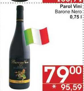 Parol Vini Barone Nero, 0,75 l v akci | AkcniCeny.cz