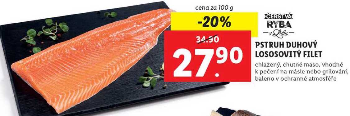 ARCHIV | Pstruh lososovitý filety, cena za 100 g v akci platné do: 4.8. ...