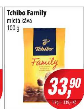 Tchibo Family mletá káva 100g v akci | AkcniCeny.cz