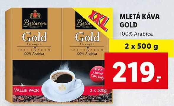 MLETÁ KÁVA GOLD, 2x 500 g v akci | AkcniCeny.cz