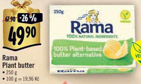 ARCHIV | Rama Plant butter, 250 g v akci platné do: 8.11.2022 ...