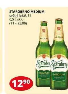 ARCHIV | STAROBRNO MEDIUM světlý ležák 11 0,5L v akci platné do: 23.4. ...