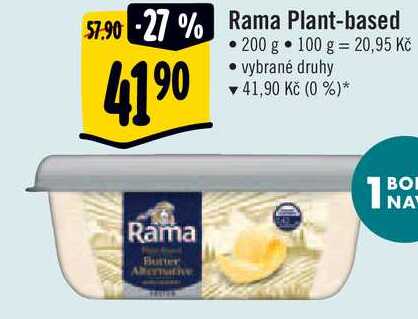 ARCHIV | Rama Plant Vegan, 250 g v akci platné do: 23.11.2021 ...