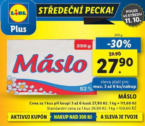 MÁSLO, 250 g v akci | AkcniCeny.cz