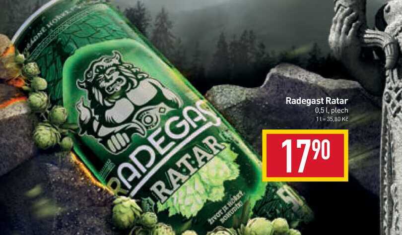 ARCHIV | RADEGAST RATAR světlé výčepní pivo plech 500 ml v akci platné ...