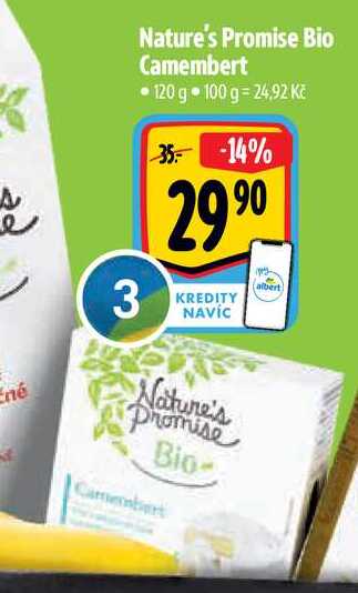 Nature's Promise Bio Camembert 120 g v akci | AkcniCeny.cz