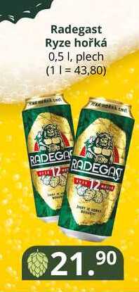 Radegast Ryze hořká 0,5 l, plech v akci | AkcniCeny.cz