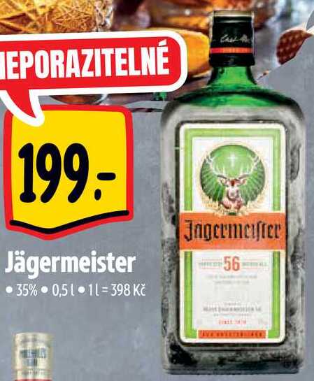 ARCHIV | JÄGERMEISTER, 0,5 l v akci platné do: 28.1.2024 | AkcniCeny.cz
